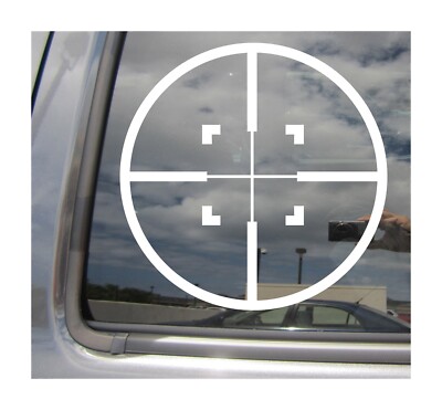 Rifle Scope Reticle - Hunting Shooting Car Truck Vinyl Decal Sticker ...