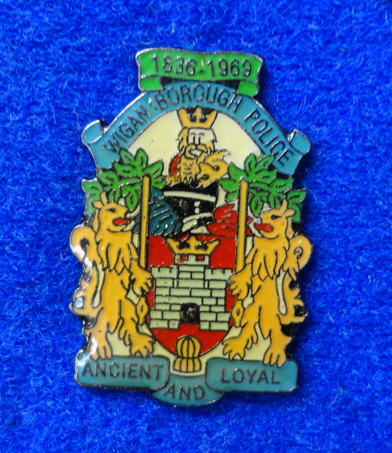 Manchester Wigan Borough Lion Crest 1836-1969 British Police Officer ...