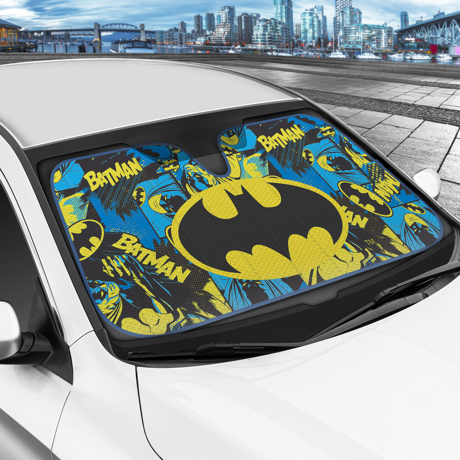Classic Batman Foldable Front Car Window Sunshade Auto Visor Windshield ...