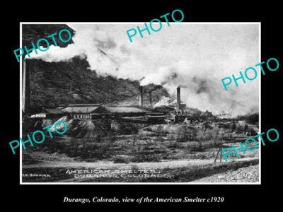 OLD LARGE HISTORIC PHOTO DURANGO COLORADO THE AMERICAN SMELTER c1920 ...