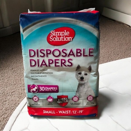 Simple Solution True Fit Disposable Dog Diapers for Female 30 Count ...
