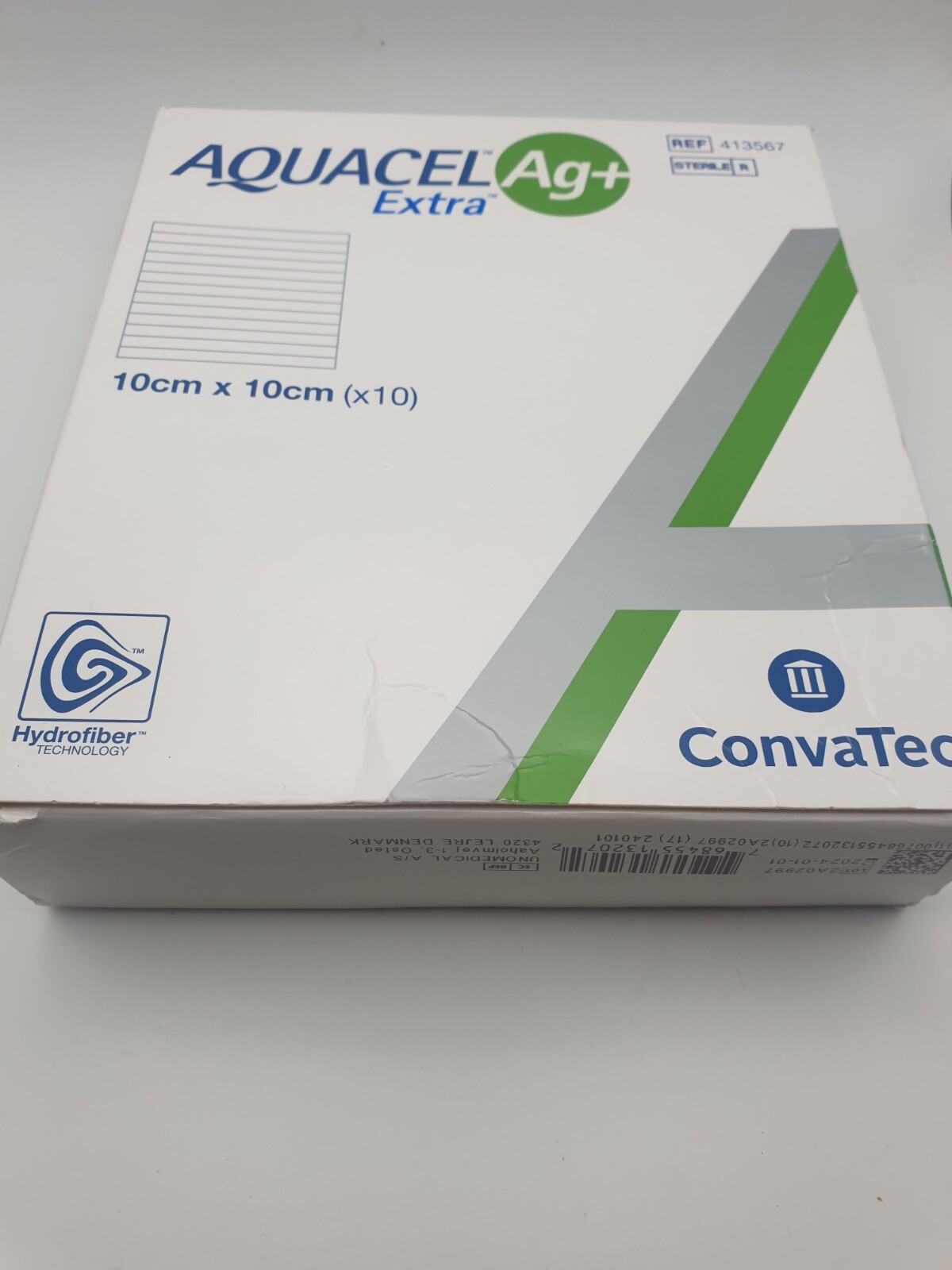 Aquacel AG Extra Silver Hydrofiber Wound Dressings 4 Cm X 10cm 413581 ...