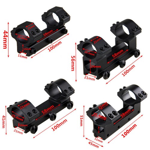 11/20mm Hi Lo Picatinny Rail Mount Rifle for 1" 25.4mm Dual Scope Rings ...