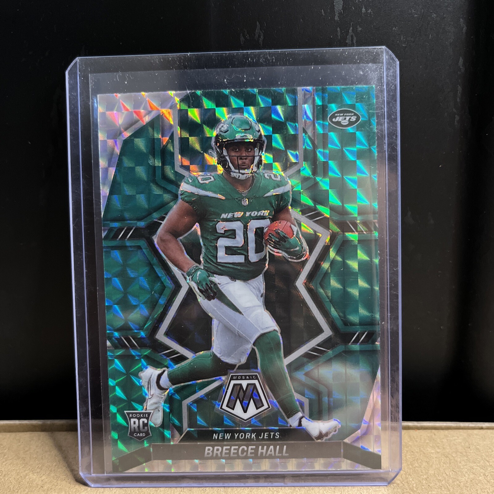 2022 Mosiac Green Breece Hall Color Match Rookie Card #307 (Check 3rd ...