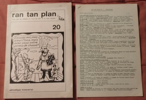 RAN TAN PLAN 20 1971 FANZINE BD SPECIAL TINTIN HERGE COMPLET DE ...