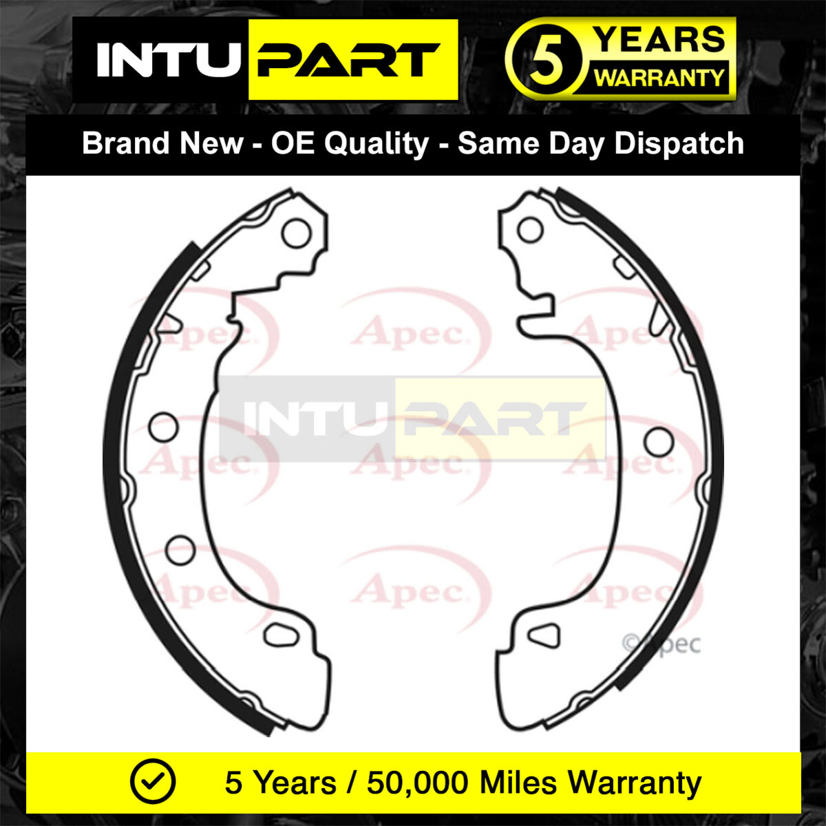 Fits Renault Megane 1996-2003 IntuPart Rear Brake Shoes Set 7701207266 ...
