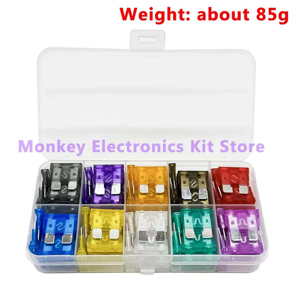 Car Auto Fuse Kit 15A 20A 25A 30A 35A 10 Types Car Fuse Assortment with ...