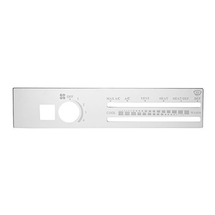 United Pacific 48302 A/C Control Plate Stainless, With Recirc for ...