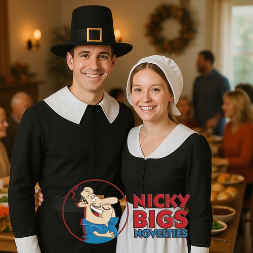 Adult Pilgrim Hat With Buckle Quaker Top Hat Thanksgiving Costume ...
