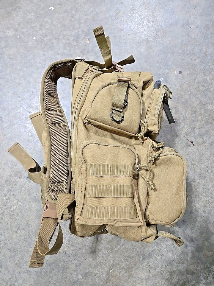 Voodoo Tactical Matrix Assault Pack Rucksack FDE Coyote Lots of Pockets ...