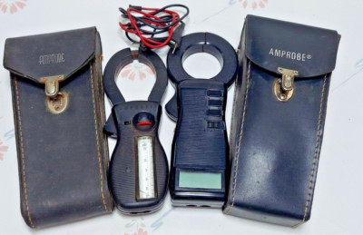 2 vintage Amprobe meters and cases untested | eBay
