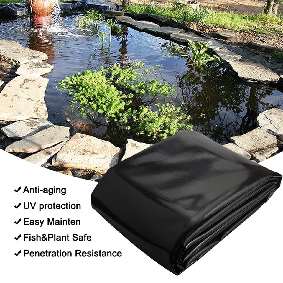 20 Mil Pond Liner, 7x10 Ft Pond HDPE Skins Small Fish Pond Liners ...