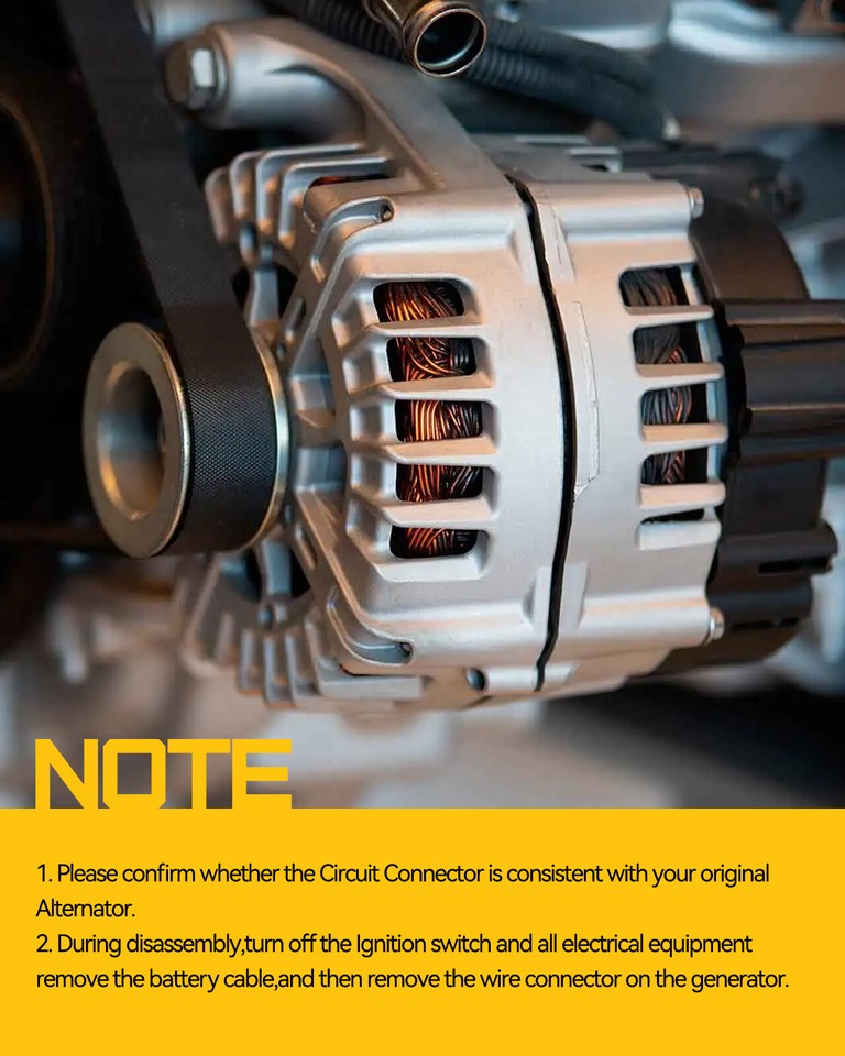 For Chevy One 1 Wire 105 Amp Delco 10Si Self-Exciting Alternator High ...