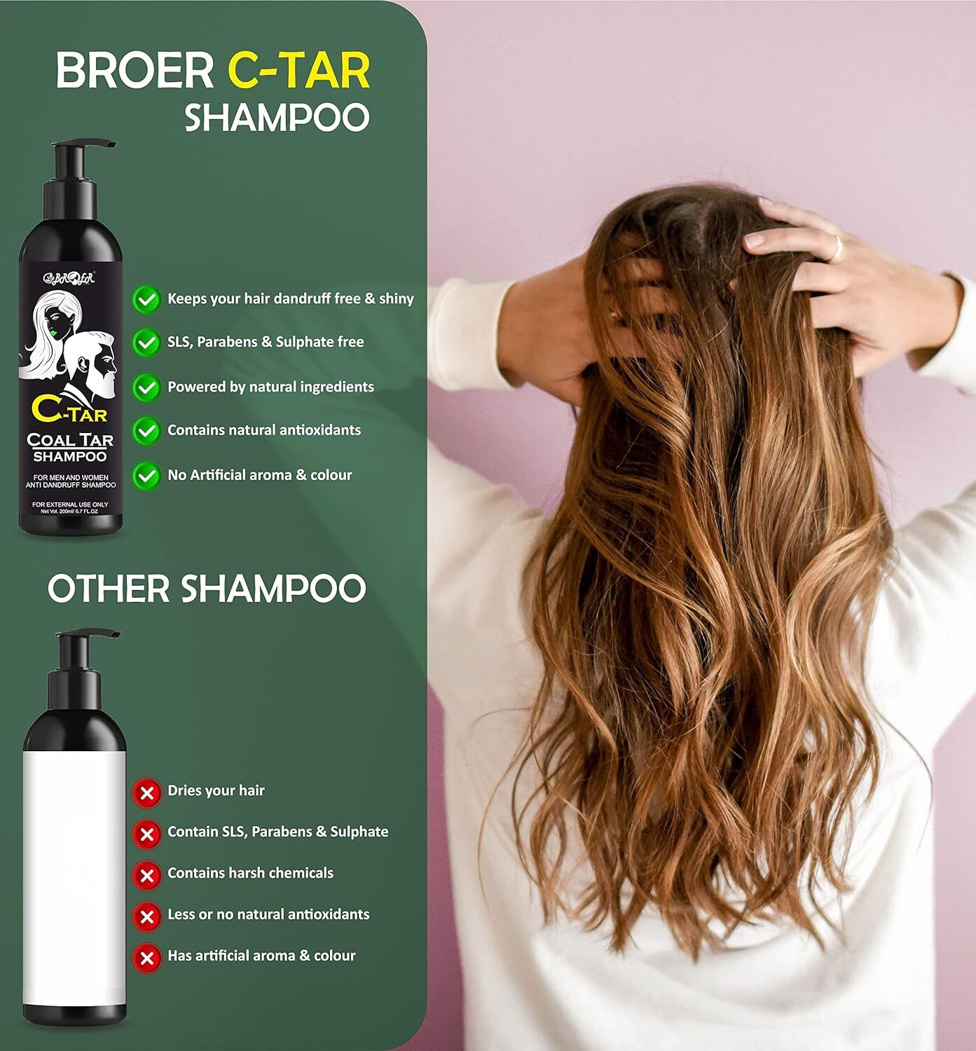 C TAR Coal Tar shampoo 200ml | Anti dandruff Shampoo | Coal tar With ...
