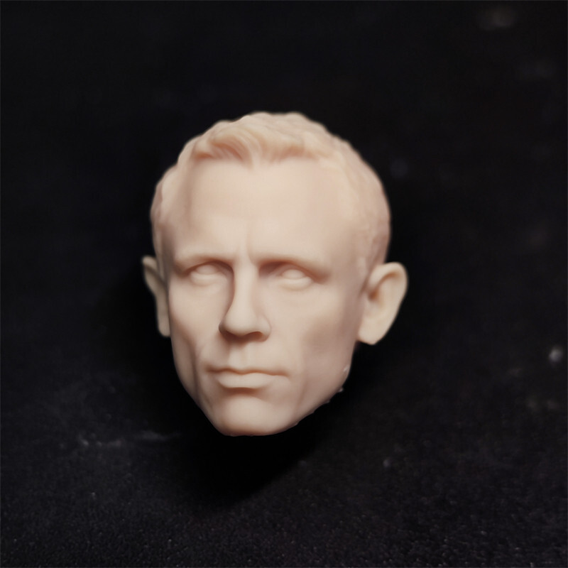 Custom 1/12 Scale The Bond Daniel Craig Head Sculpt Unpainted Fit 6" ML ...