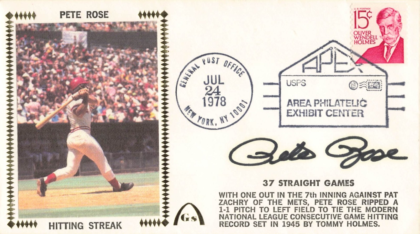 Pete Rose Autographed Signed First Day Cover Autograph PSA/DNA