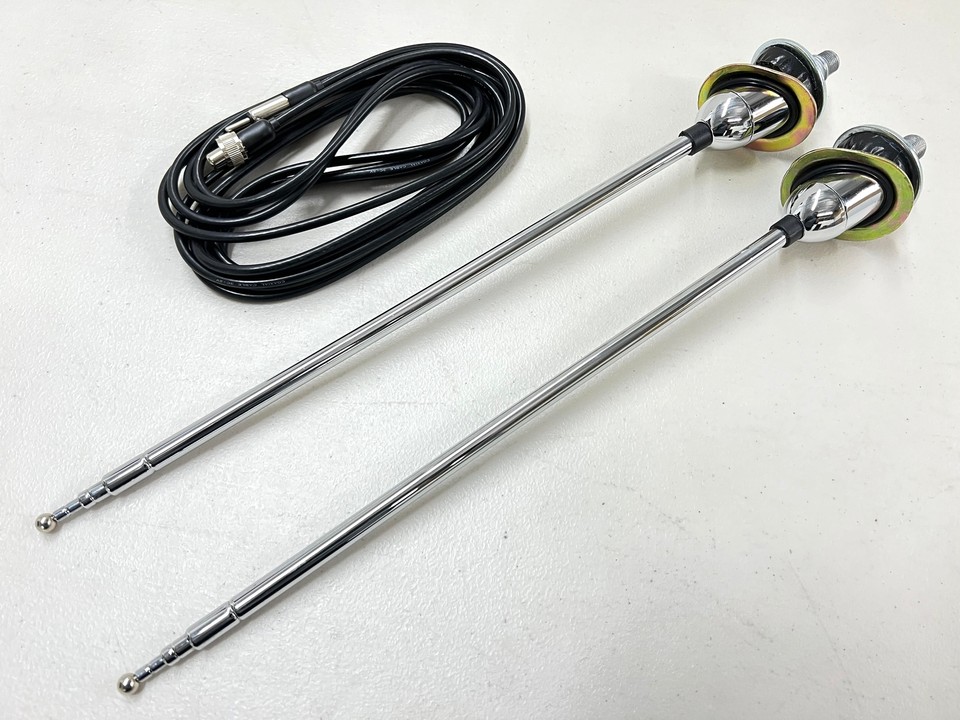 1963-1964 CHEVY IMPALA BEL AIR BISCAYNE REAR ANTENNA ASSEMBLY SET LH RH ...