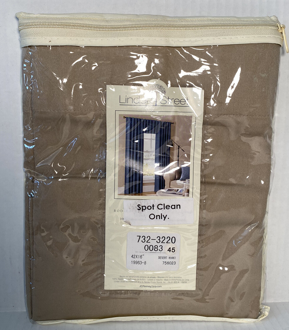 JC Penney Valance Rod Pocket 42x16 in Desert Khaki Linden Street ...