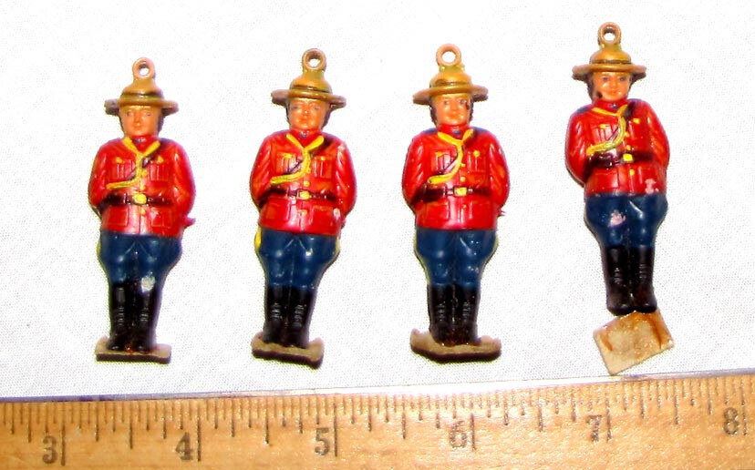 Factory Painted vinyl Canadian Mounties x 4 toy soldiers | eBay