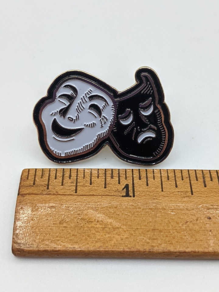 Thespian Award Lapel Pin/ Tie Tack Theater Comedy Drama Masks VTG Crown ...