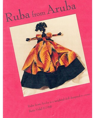 Ruba from Aruba Cloth Doll Sewing Pattern Weighted African by Betts ...