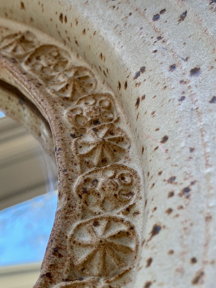 MIRROR Handmade 14" Round Wheel Thrown Ceramic Frame E. Brown Studio ...