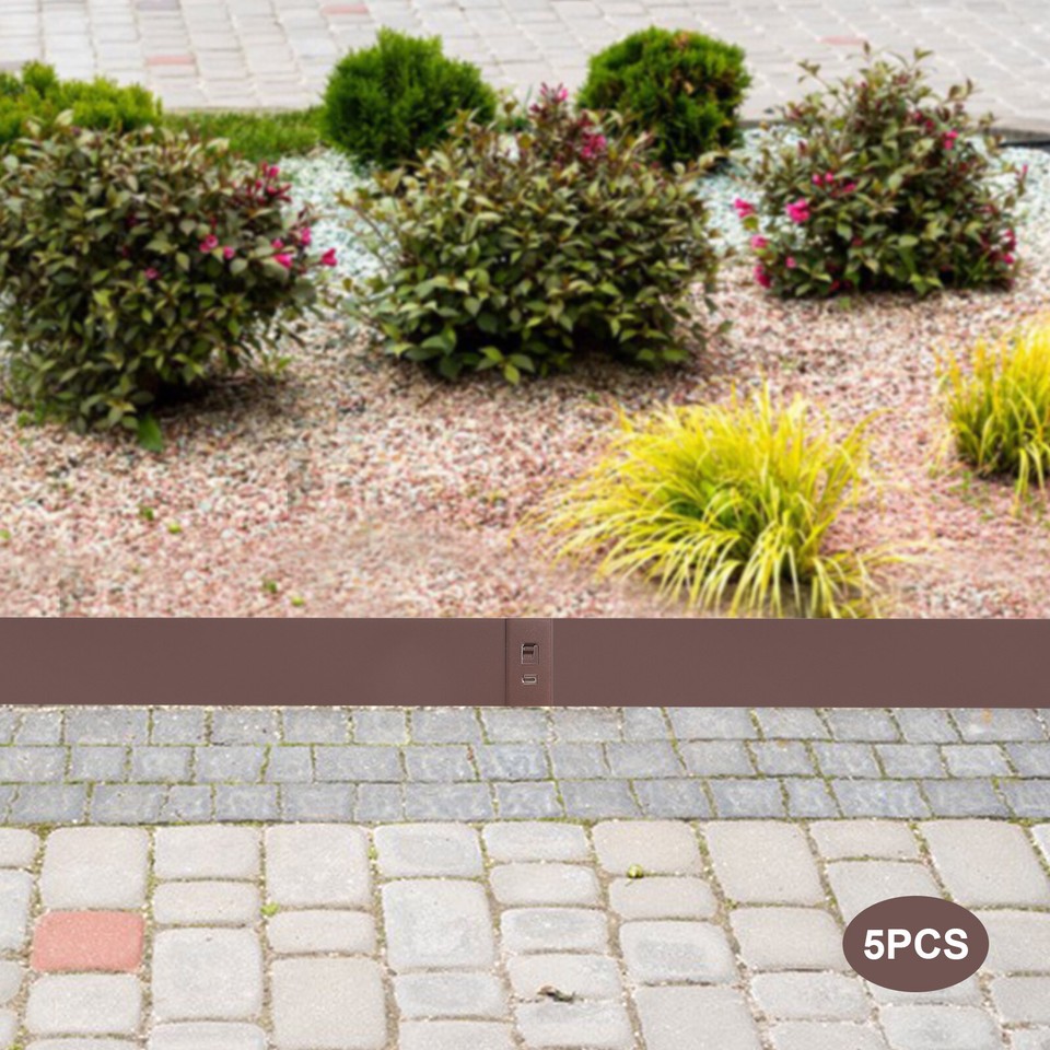 4"x39" 5x Metal Landscape Edging Steel Lawn Edging Bendable Metal ...