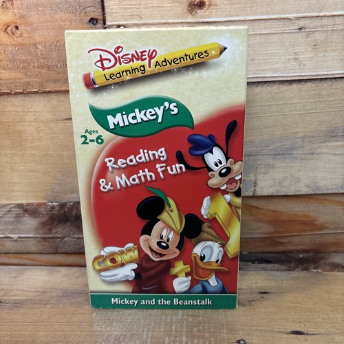 Mickey's Reading And Math Fun VHS VCR Video Tape Used Disney Learning ...