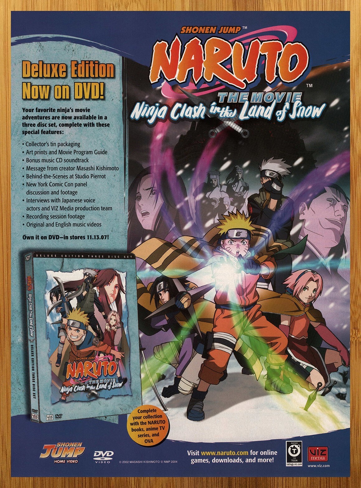 2006 Naruto Ninja Clash in the Land of Snow Print Ad/Poster Anime Promo ...