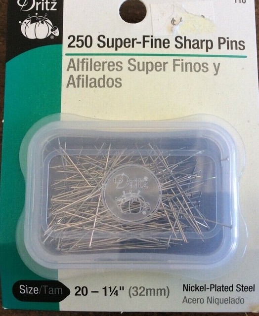 Dritz Super-fine Sharp Pins 250 per Package-size 20 for sale online | eBay