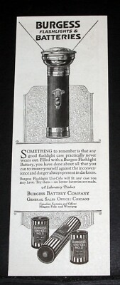 1926 OLD MAGAZINE PRINT AD, BURGESS FLASHLIGHTS & BATTERIES, NO BETTER ...