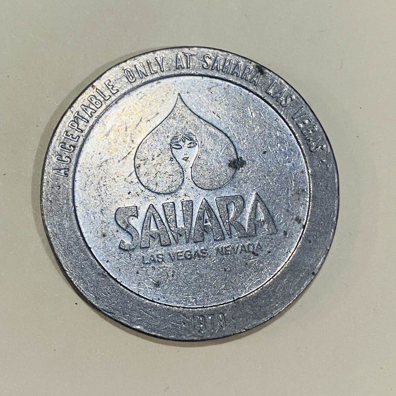 Las Vegas Sahara Hotel and Casino Dollar $1 Silver Machine Coin Retired ...