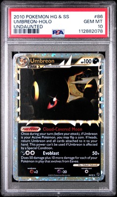 2010 POKEMON UNDAUNTED UMBREON PRIME #86 ULTRA RARE PSA 10 GEM MINT ...