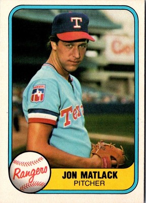 1981 Fleer Jon Matlack #621 Texas Rangers Baseball Card | eBay
