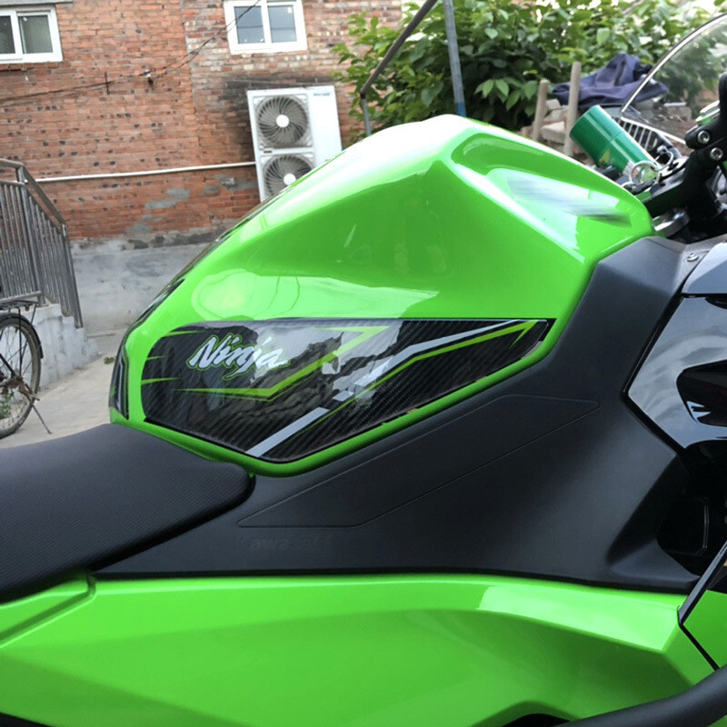 FOR Kawasaki Ninja400 2018-2022 Carbon Fiber Texture Fuel Tank Pad ...