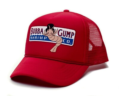 Custom Bubba Gump Shrimp Co Hat Cap Forrest Gump Costume SOLID RED ...