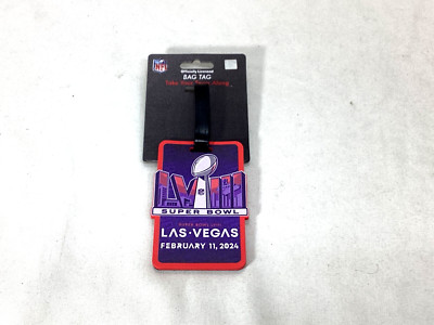 NFL Super Bowl 58 Logo Luggage Tag Travel Bag ID Golf Tag Las Vegas ...