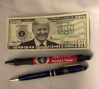 2 TRUMP PENS WHITE HOUSE & EAGLE SEAL PEN BLUE RED + MONEY REPUBLICAN ...