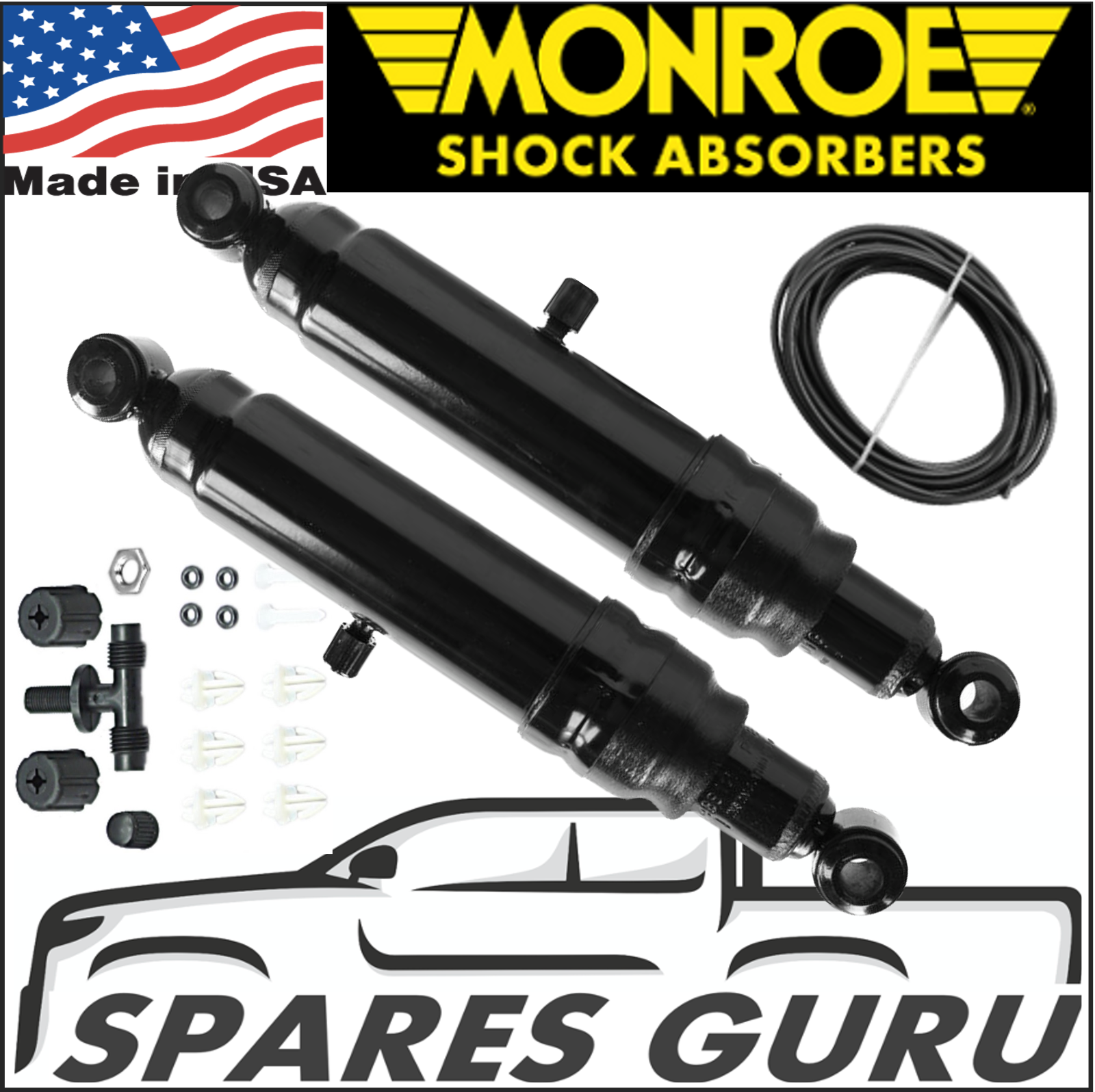 Monroe Rear Air Shock Absorbers for Nissan Navara D21 D22 2WD & 4x4 ...