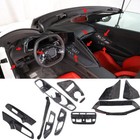 10pc Forged Real Carbon Fiber Interior Full Trim Cover Set For Corvette ...
