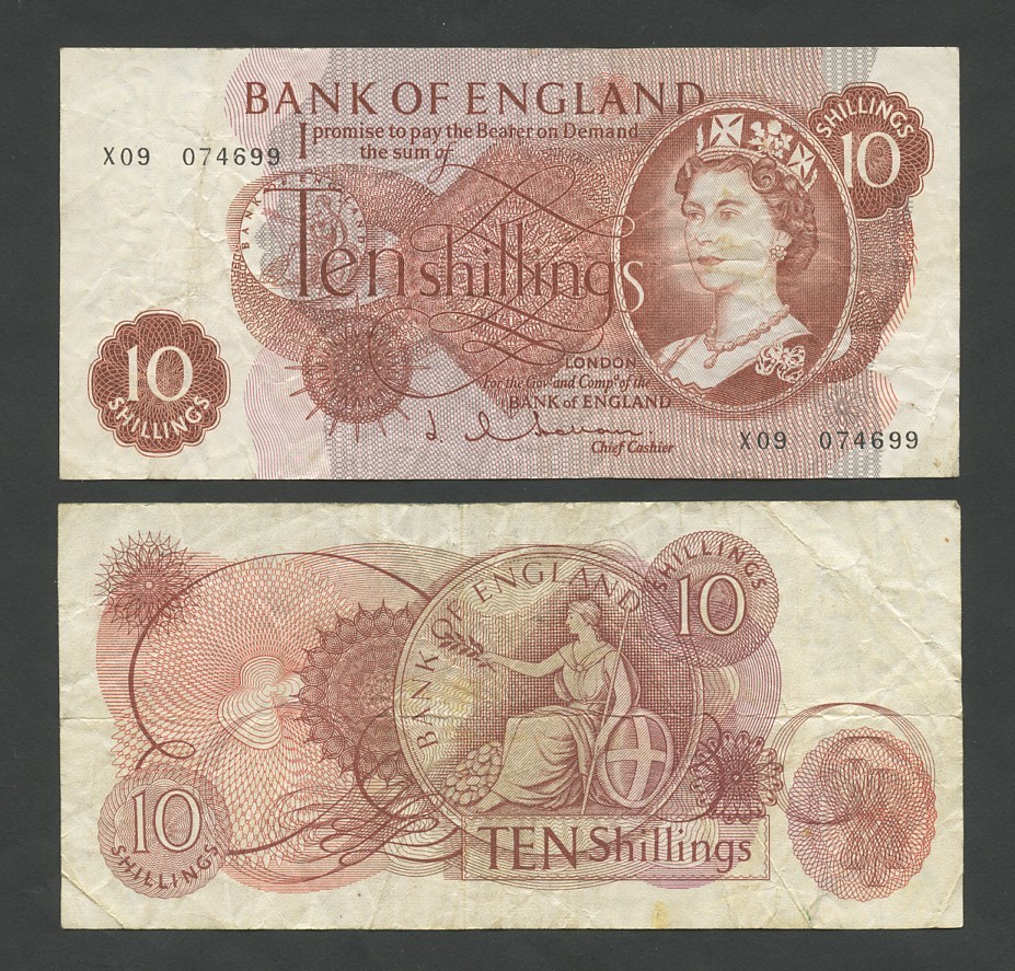 ENGLAND 10 shilling notes 1930-71 GENUINE 100% TRUSTED UK SELLER ...