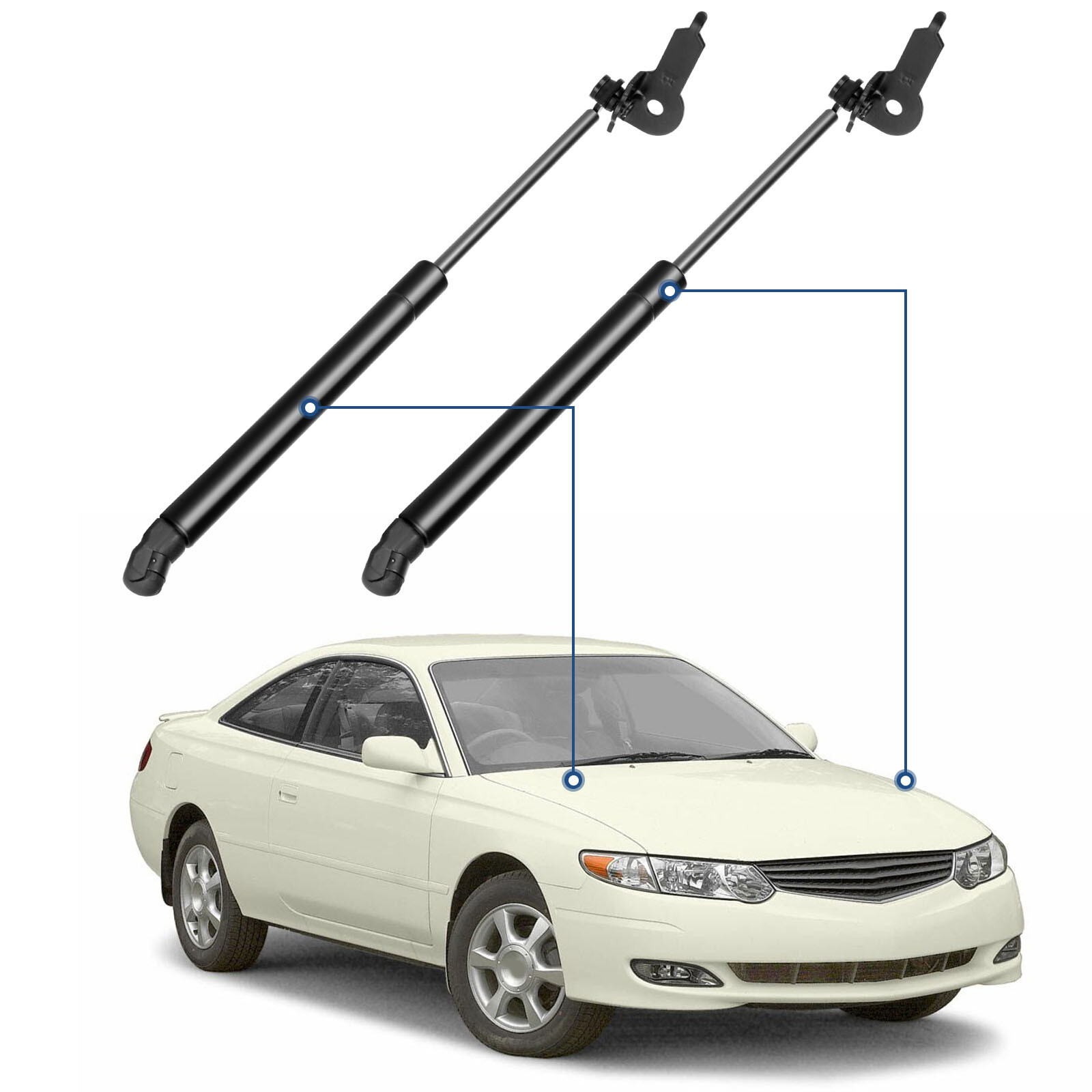 Headlights For Toyota Solara 2-Pack Hood Lift Supports For Toyota ...