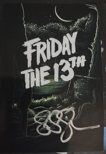 SEAN CUNNINGHAM FRIDAY THE 13TH DIRECTOR SIGNED AUTOGRAPHED CUSTOM ART ...