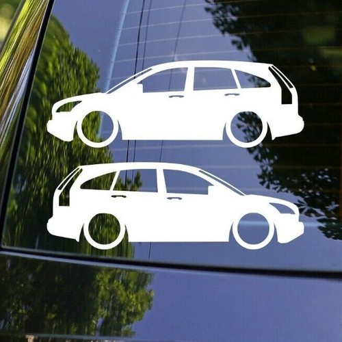 2x Lowered Car Silhouette Decal Stickers for Honda CRV 3rd gen (RE1–RE5 ...