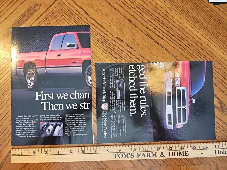 Vintage Dodge Magazine Print Ad Ram Club Cab 1996 | eBay