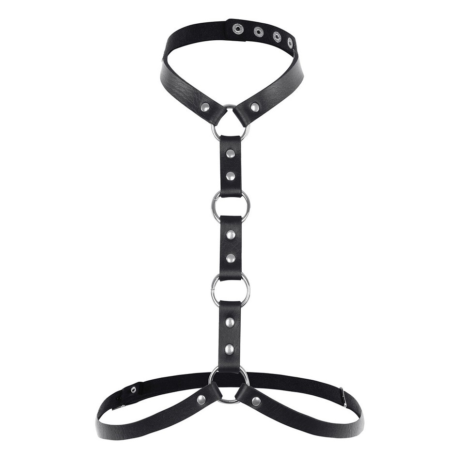 Women Adjustable Leather Harness Bra Body Chest Cage Belt Strap ...