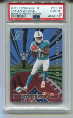 2021 Panini Zenith Jaylen Waddle RC Rookie Rising Redux Case Hit PSA 10 ...