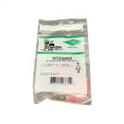 NTE6002 Si, Industrial Rectifier, Stud Mount D05 Cathode Case ECG6002 ...