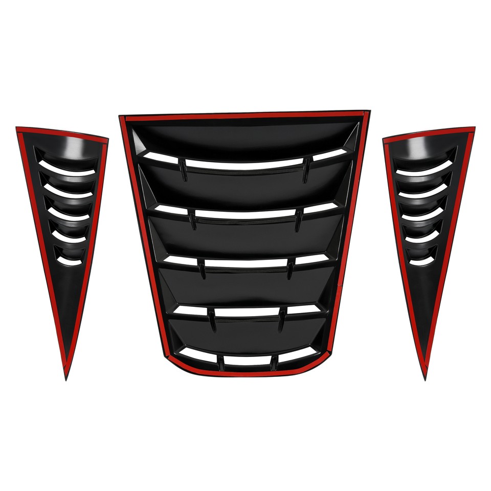 2005-2013 Chevy Corvette C6 Rear & Side Window Louvers For ABS Sun ...