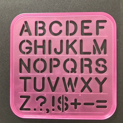 TUPPERWARE TUPPERTOYS TOY 1987 STENCIL ARTS CRAFTS ☀ ALPHABET UPPER ...